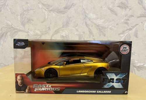 Модель авто Lamborghini Gallardo, fast, 1:24, jada