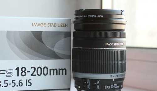 Canon EF-S 18-200mm f3.5-5.6 IS+Фильтр UV+Коробка+