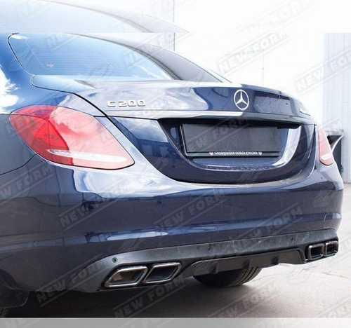 Диффузор 63 AMG Mercedes C 205 без AMG пакета