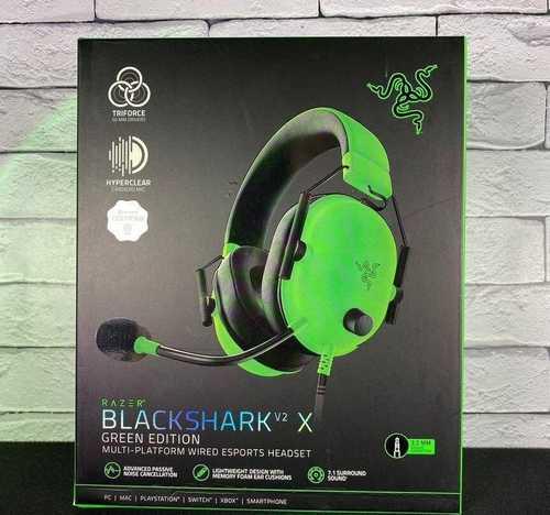 Razer blackshark v2x зеленые