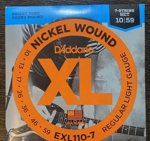 Струны для электрогитары nickel wound 7 струн
