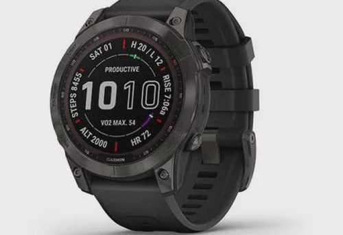 Garmin Fenix 7 Sapphire Solar титановый черный DLC