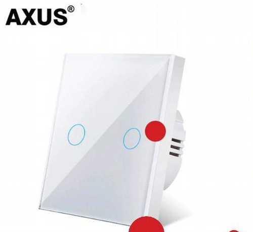 Axus Сенсорный выключатель axus Двухклавишный белы