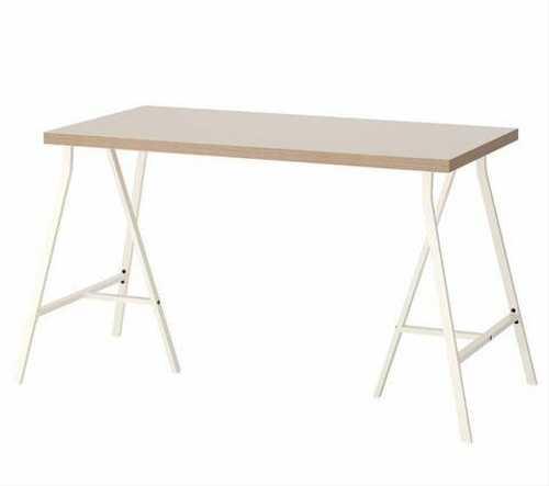 Письменный стол Икеа IKEA белый/бежевый 120/60