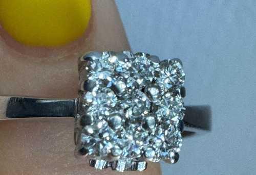 Белое золото кольцо с бриллиантами 0,270