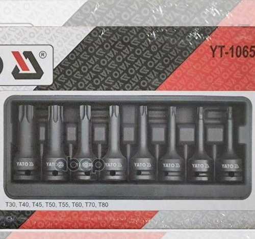 Набор головок-бит ударных torx 1 2 inch 8 пр: t3