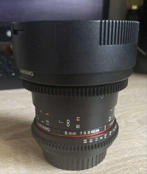 Объектив Samyang 8 T3.8 vdslr Canon EF