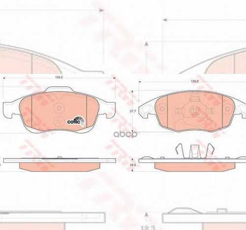 Колодки тормозные дисковые передн citroen: C4