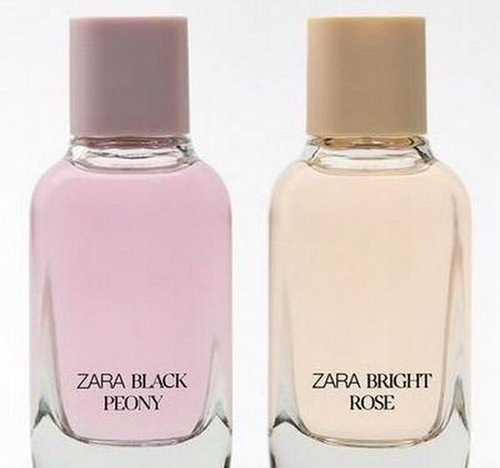 Zara bright rose black peony 2X100 мл Испания