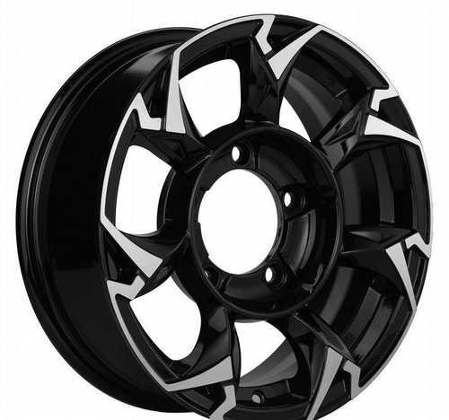 Литые диски 5.5x15 5x139.7 98.5 ET5 khomen KHW 1505 black-FP