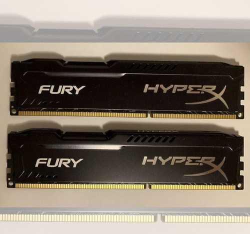 Память озу Kingston HyperX Fury DDR3 2x8 Гб 1600 M