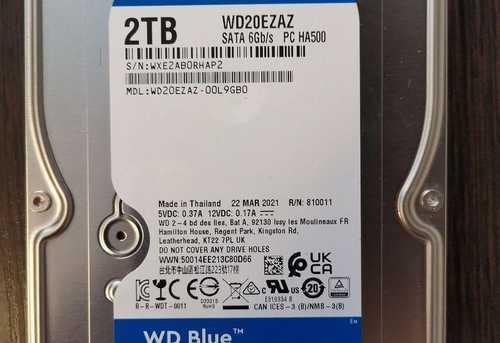 Жесткий диск WD Blue wd20ezaz 2тб hdd SATA iii 3.5