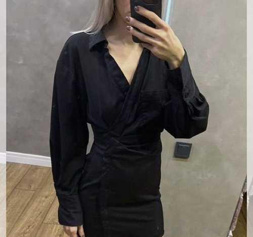 Платье рубашка zara