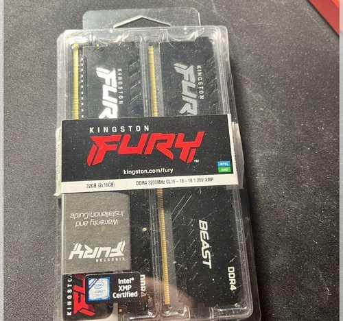 Оперативная память ddr4 32gb 3200 kingston fury