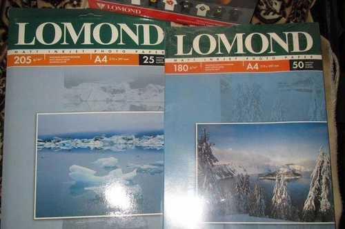 Фотобумага lomond 75лист. и для печати маек 10лист