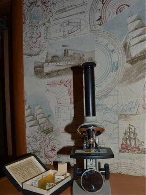 Микроскоп ум-301, 2 объектива х8, х20, окуляр х15