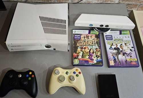 Xbox 360 White белый freeboot Kinect 320gb 50игр
