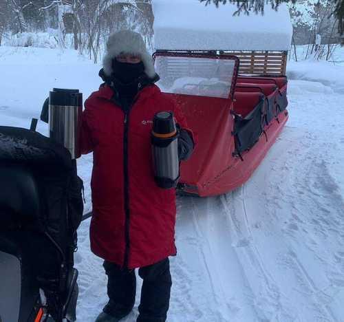 Надувной аттракцион зимние сани