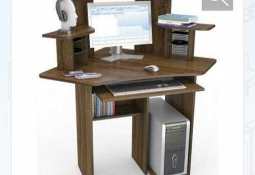 Угловой компьютерный стол с надстройкой