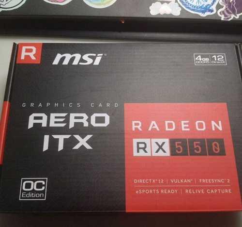 Видеокарта MSI AMD Radeon RX 550 aero ITX 4GB OC