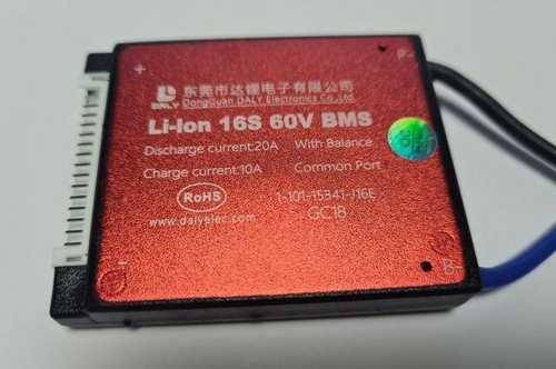 Плата контроля BMS Li-ion 16S 60V 20A