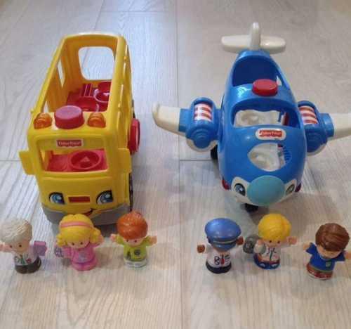 Автобус, самолёт fisher price