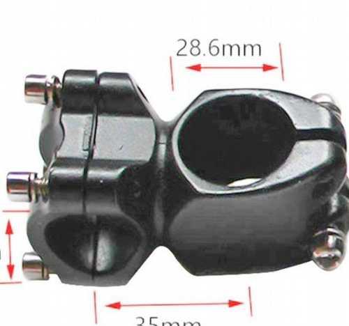 Крепление-вынос руля из алюминиевого сплава короткая ручка 25.4x38 (арт. кр.рул.4)