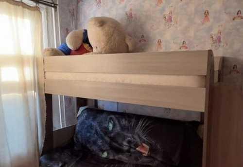 Детская двухъярусная кровать с диваном бу