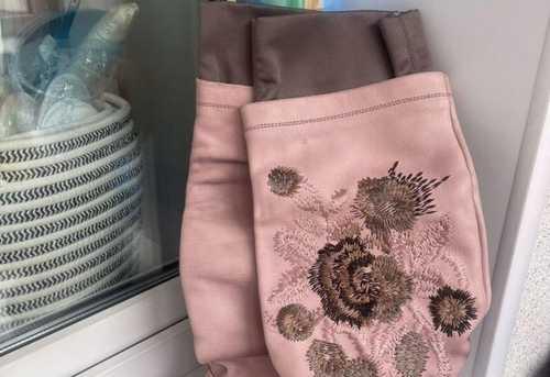 Кожаные сапоги с вышивкой Paolo Conte