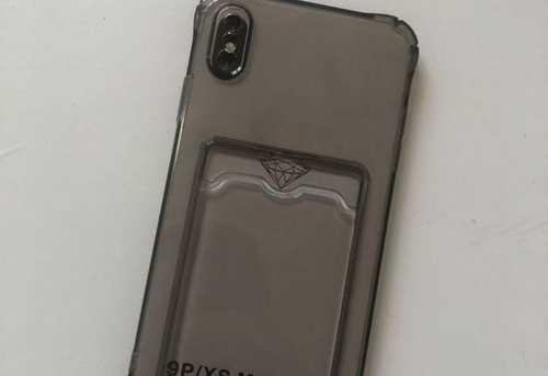 Чехол с карманом, цветной на айфон XS max
