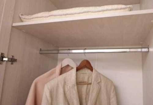 Шкаф для одежды и белья с зеркалом узкий