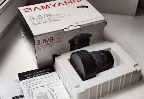 Samyang 8mm f/3.5 Fish-eye CS II для Nikon