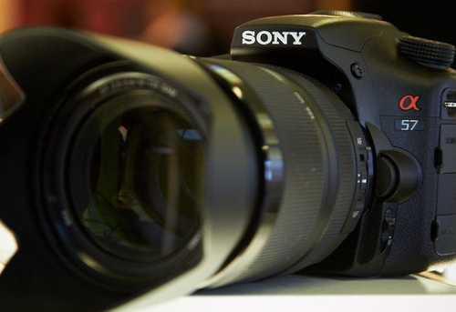 Sony A57(18-135mm+Бленда+Фильтр) 16гб+Сумка+Коробк
