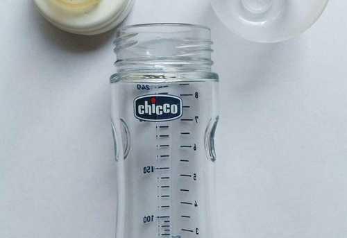 Бутылочка chicco стекло