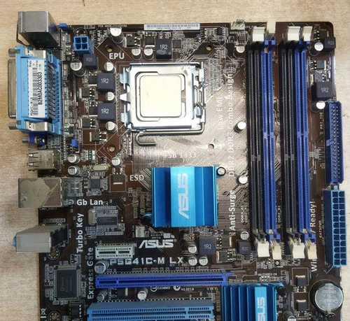 LGA775 DDR3/DDR2 чип G41 asus P5G41C-M LX