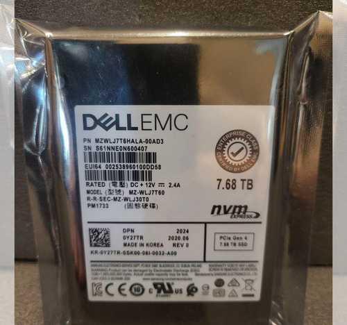 Samsung PM1733 mzwlj7t6hala-99ad3 dell 7.68tb