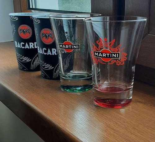 Бокалы Martini, Bacardi