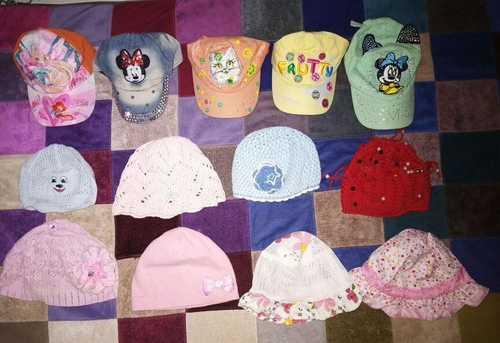 Детские шапки, кепки, панамы 2-3 года