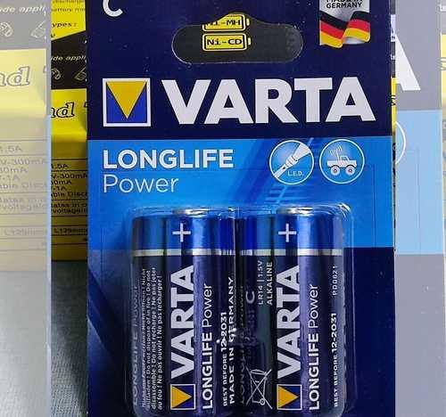 Две батарейки C Varta Longlife Power LR14