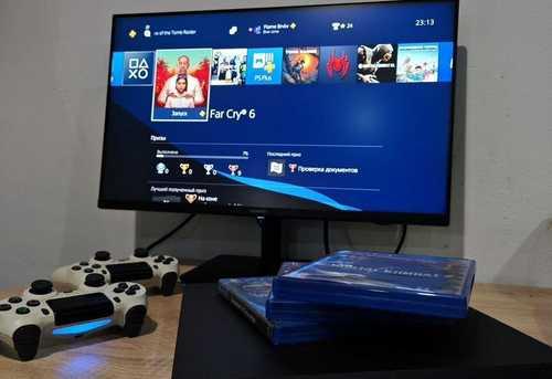 Sony playstation 4 Slim PS4 1000гб, 2 геймпада