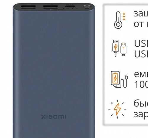 Xiaomi 22.5W Power Bank 10000 синий