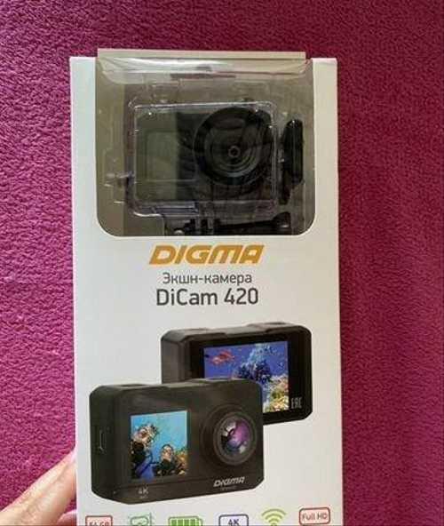 Видеокамера экшн Digma DiCam 420 Black