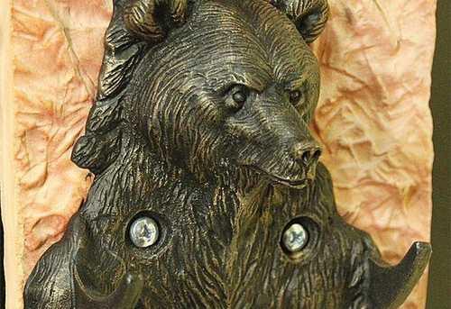 Крючок настенный «Бурый медведь». Худож. литье