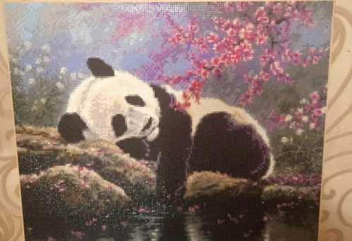 Готовая картина "Панда" (алмазная мозаика)