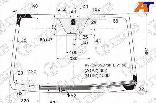 Стекло лобовое ssangyong kyron