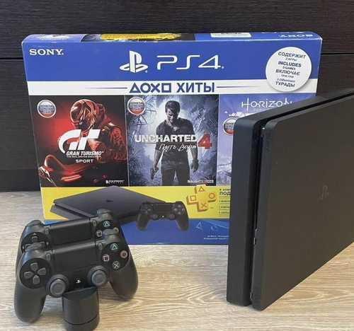 Sony PS4 slim   70 игр   2 геймпада