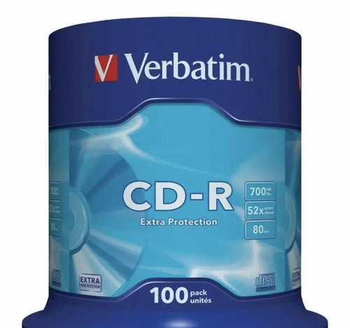 Болванка диски cd-r 100штук verbatim