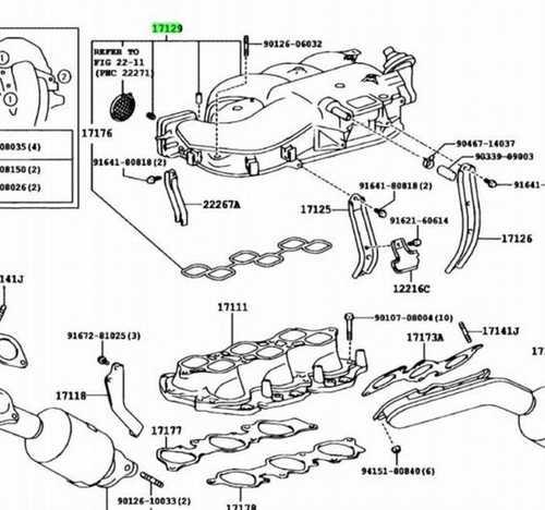 Коллектор впускной Toyota 4Runner 1grfe 2004-2009