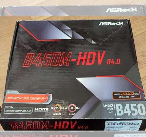 Материнская плата asrock b450m hdv r4.0