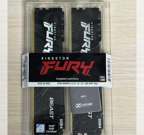 Оперативная память Kingston fury Beast Black 32 гб